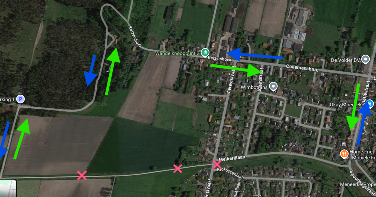 Omleiding fietssnelweg F41 Moerbeke - Fietssnelwegen
